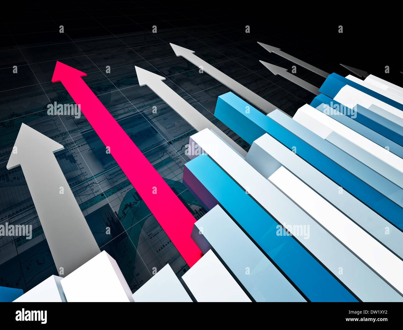 financial graph 3d background Stock Photo - Alamy