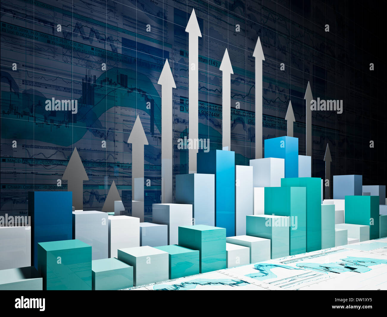 grow business chart Stock Photo - Alamy