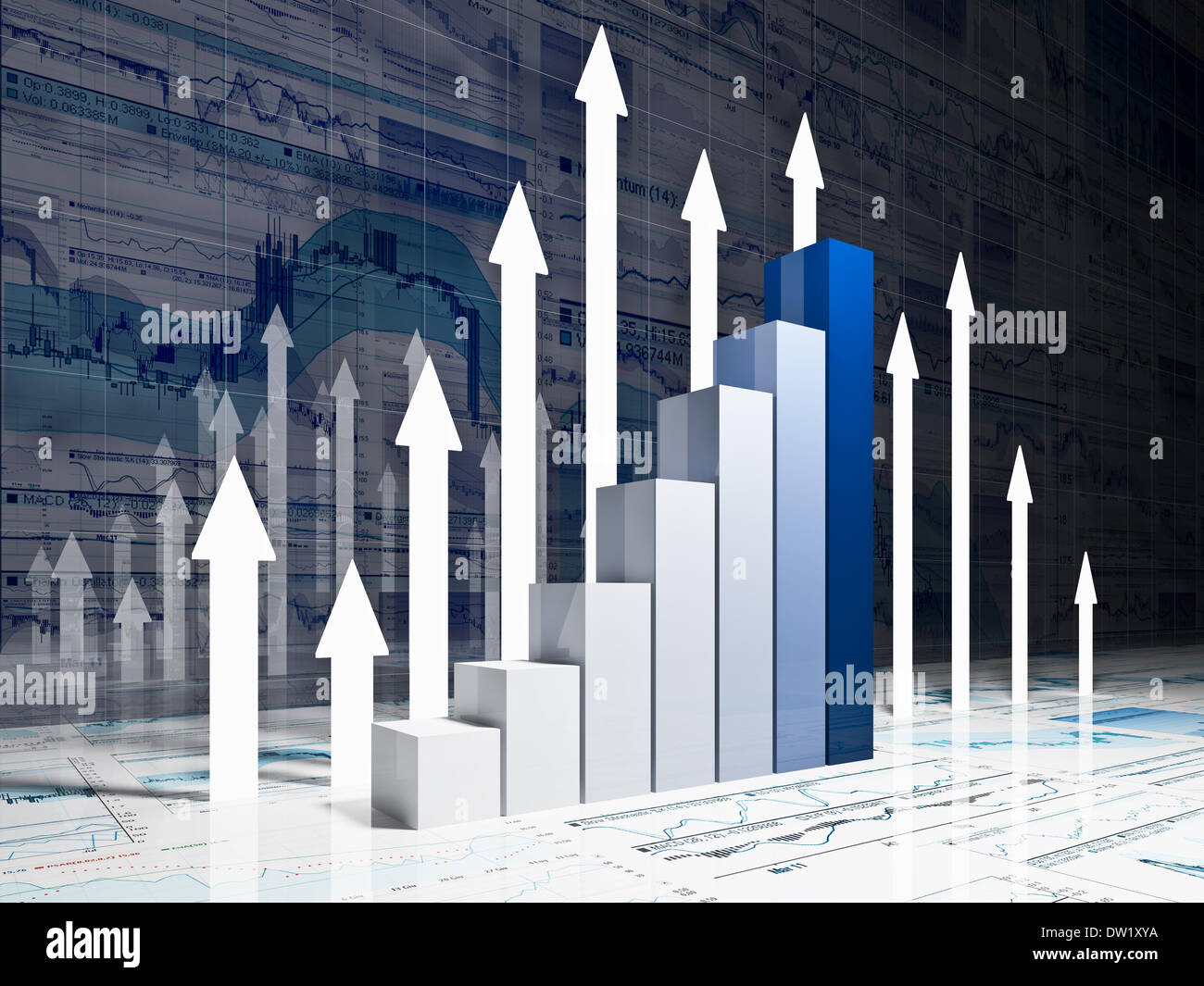 Dollar financial graph hi-res stock photography and images - Alamy