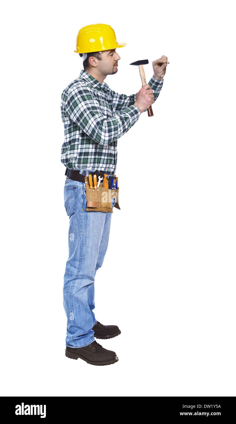 CARPENTER AT WORK Stock Photo - Alamy