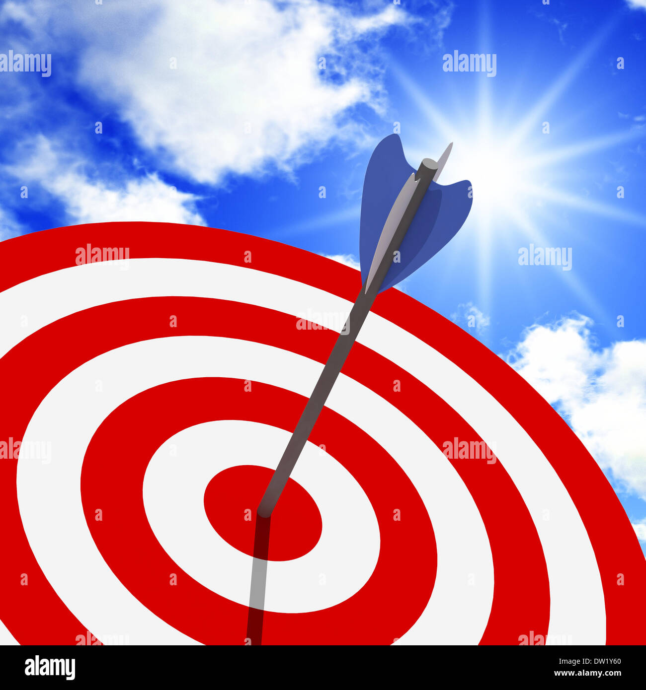 classic target and blue sky Stock Photo - Alamy