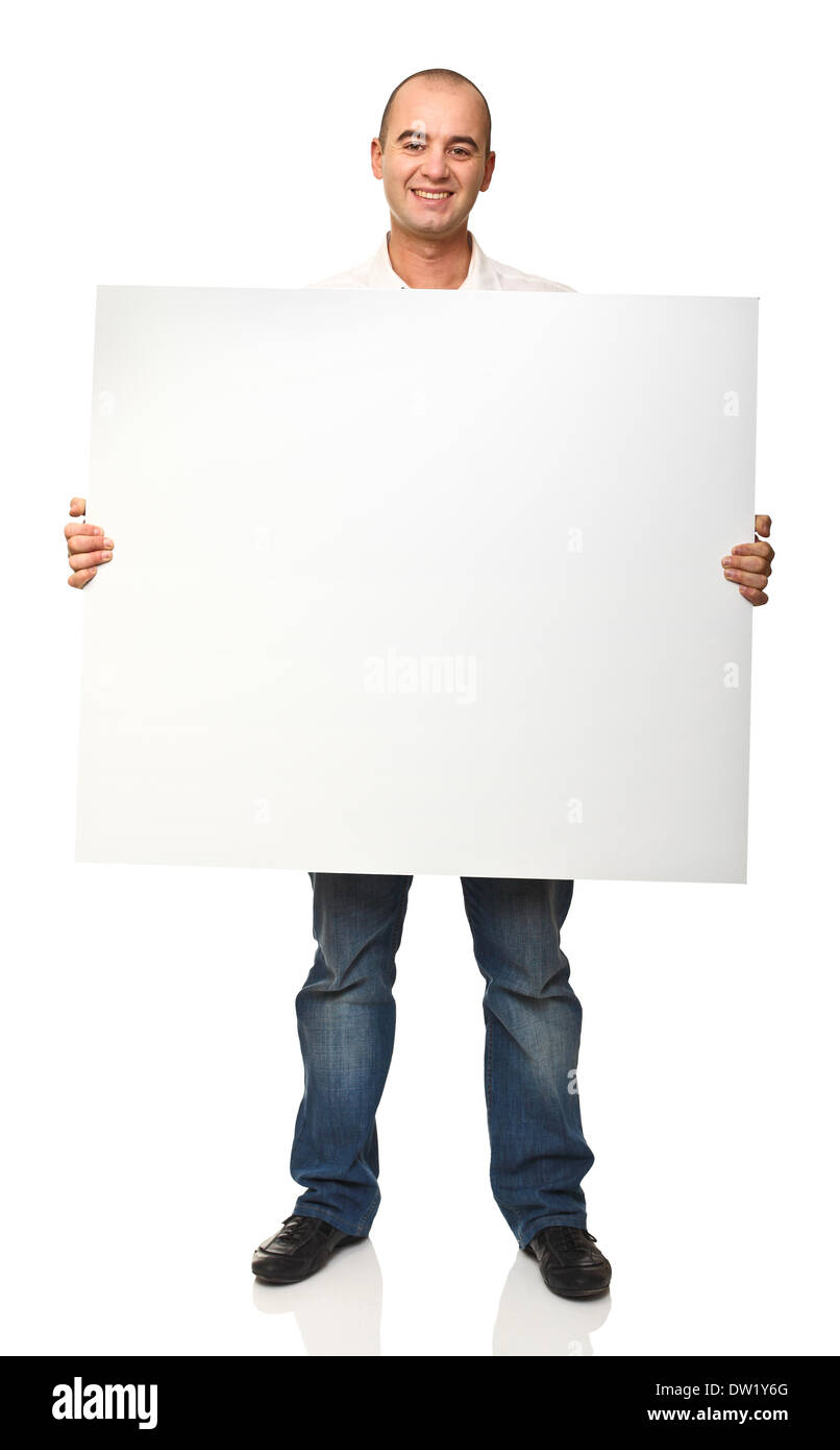 Business communication man holding Cut Out Stock Images & Pictures - Alamy