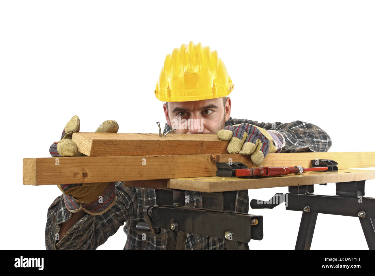 manual worker check his work Stock Photo - Alamy