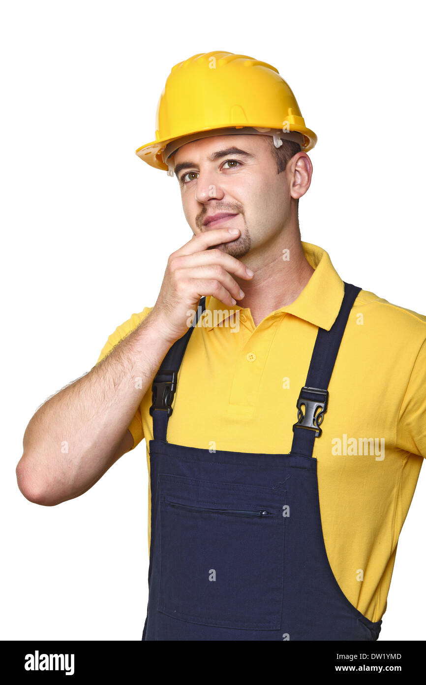Worker thinking hi-res stock photography and images - Alamy