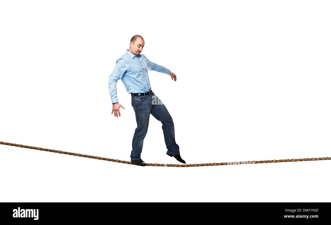 Acrobat on the rope hi-res stock photography and images - Alamy