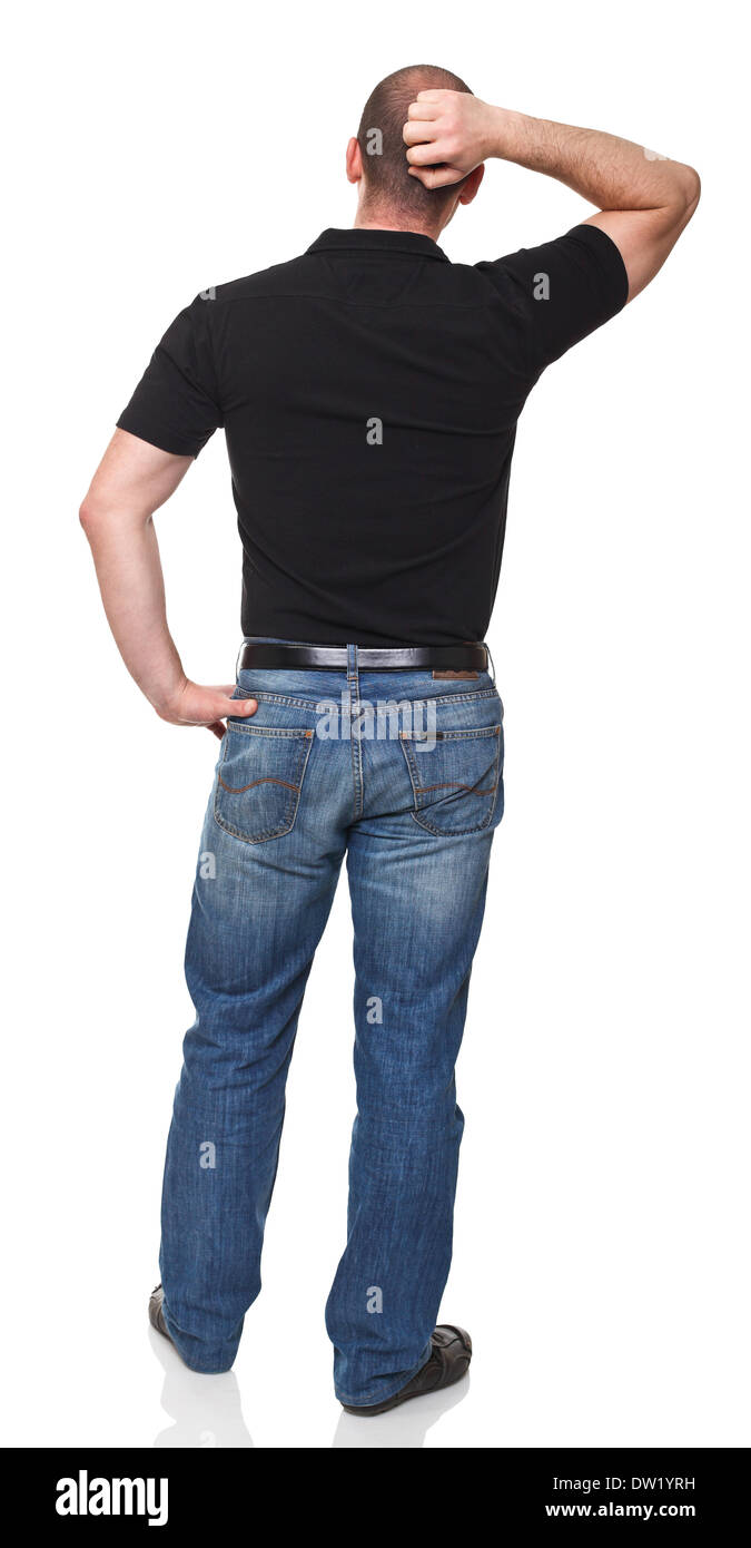 man back view Stock Photo - Alamy