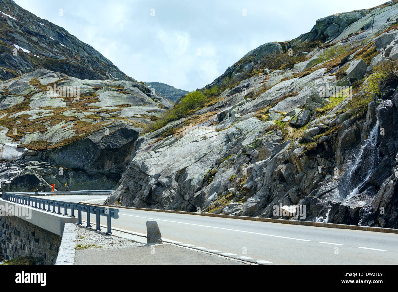 Summer Alps mountain pass Stock Photo - Alamy