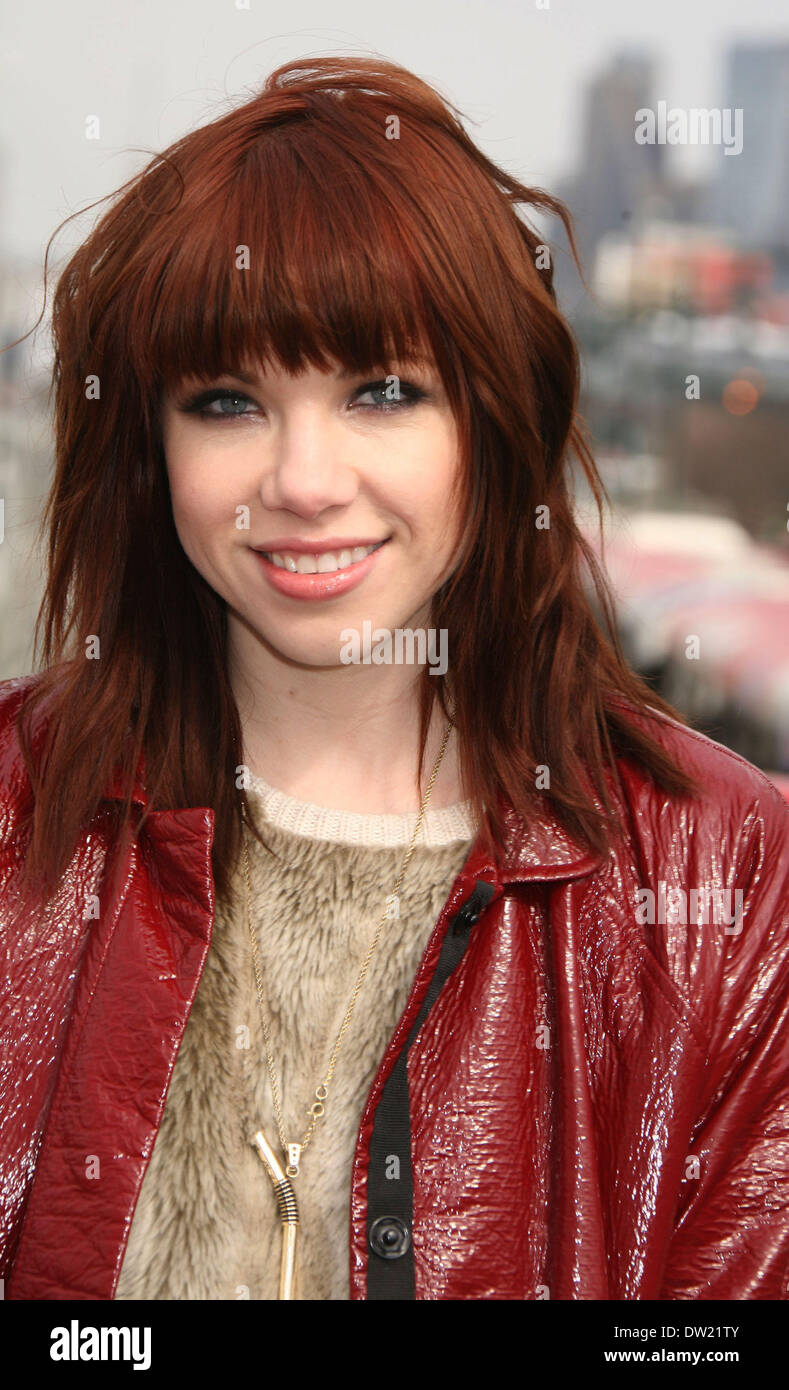 New York, , USA. 25th Feb, 2014. Singer CARLY RAE JEPSEN honored by the ...