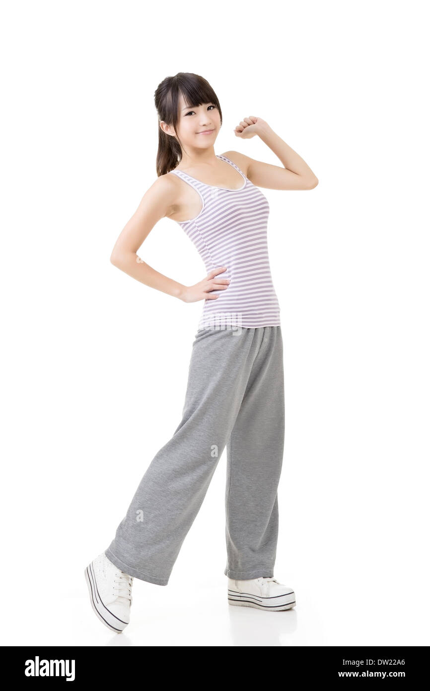 Attractive sport chinese girl fitness hi-res stock photography and ...