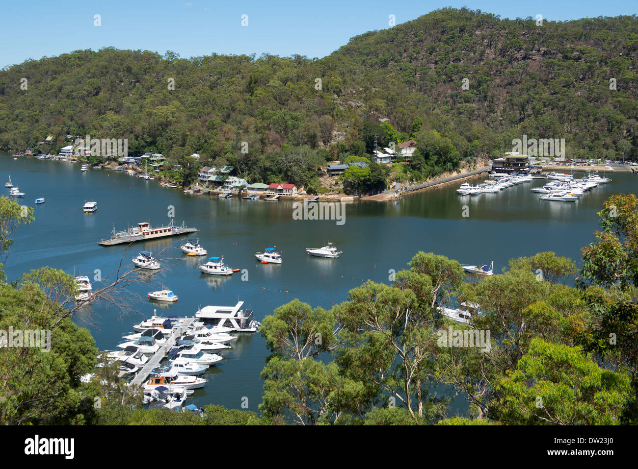 Berowra Waters Ferry crossing Berowra Creek New South Wales Australia ...