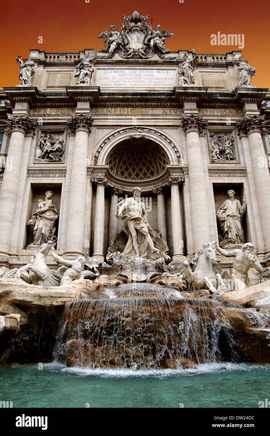 Trevi Fountain (Fontana di Trevi) in Rome italy Stock Photo - Alamy