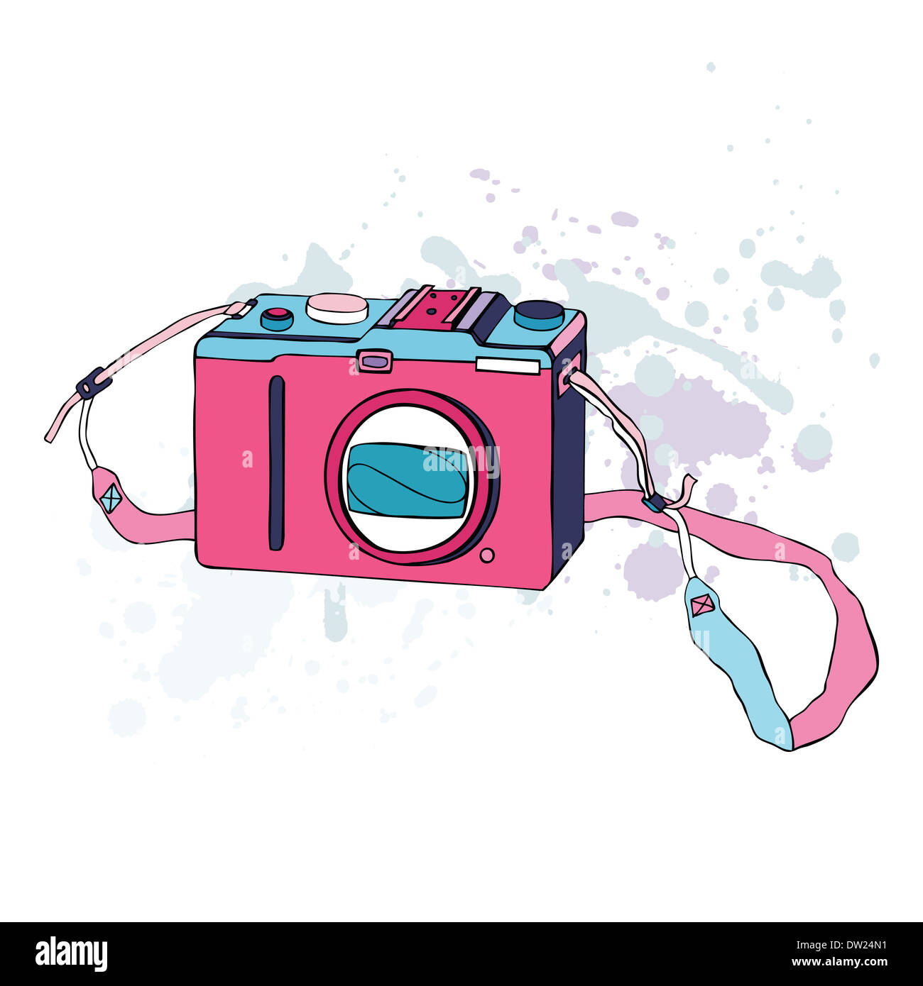 Photo Camera. Hand drawn Vector Illustration Stock Photo - Alamy