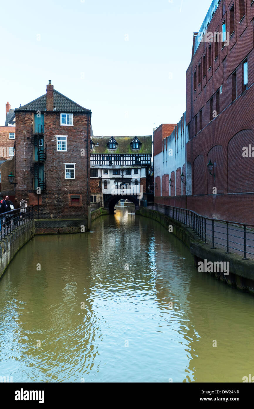 Stokes cafe restaurant on bridge above river Witham Brayford fossdyke ...
