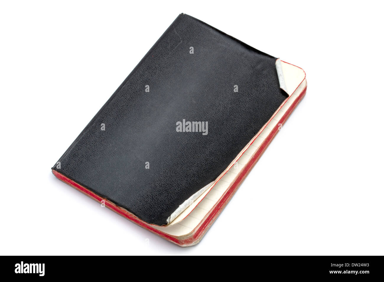 Black notebook isolated on white background Stock Photo - Alamy
