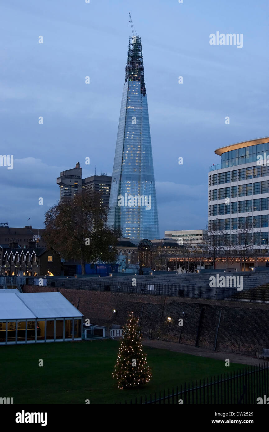 This image shows The Shard at Dawn and nearing completion as of 07/12 ...