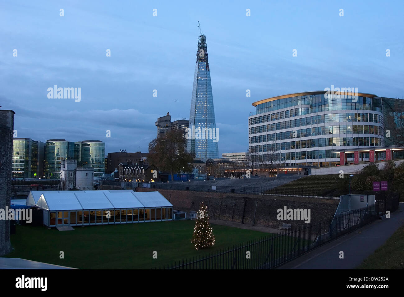 This image shows The Shard at Dawn and nearing completion as of 07/12 ...