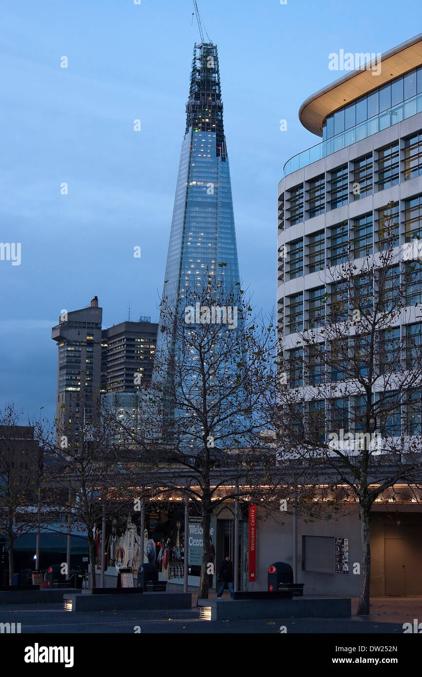This image shows The Shard at Dawn and nearing completion as of 07/12 ...