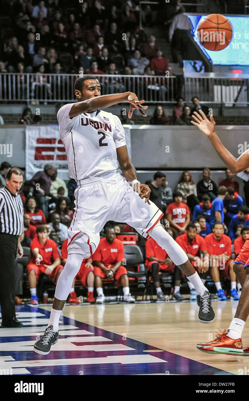 Connecticut Huskies forward DeAndre Daniels (2) gets a rebound as he ...