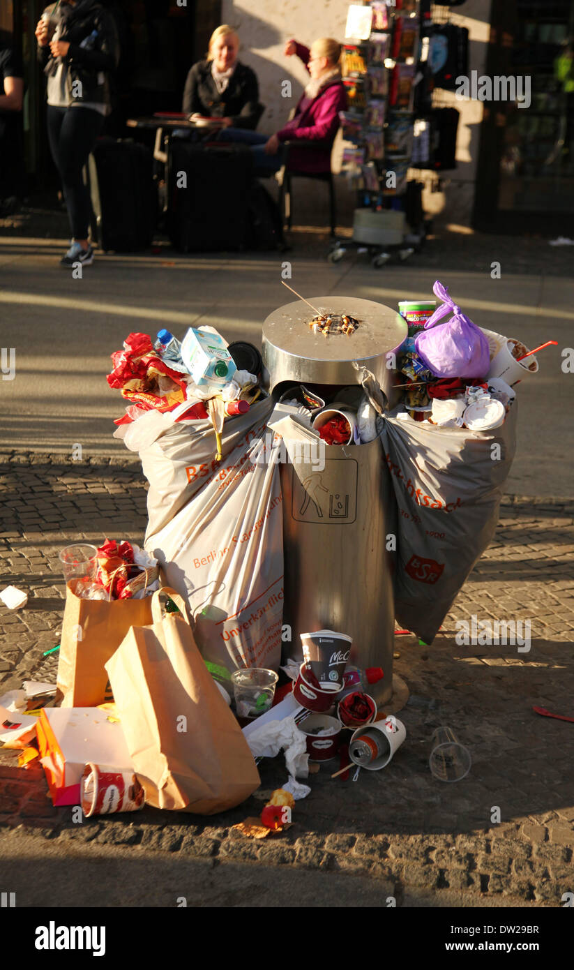 Garbage at the Brandenburg Gate in Berlin, September, 29, 2013. More ...
