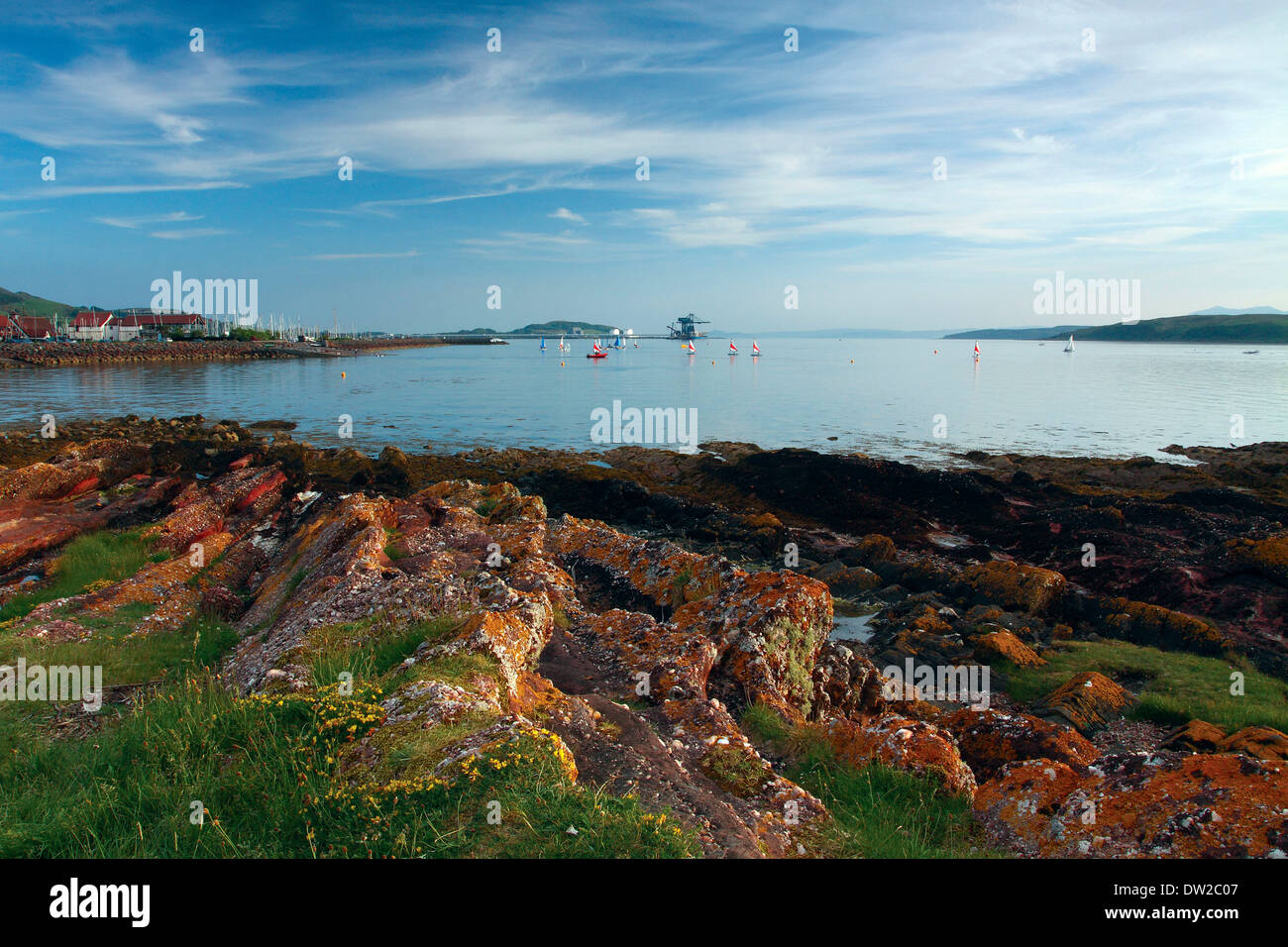 The Firth of Clyde at dusk from The Pencil, Largs, Ayrshire Coastline ...