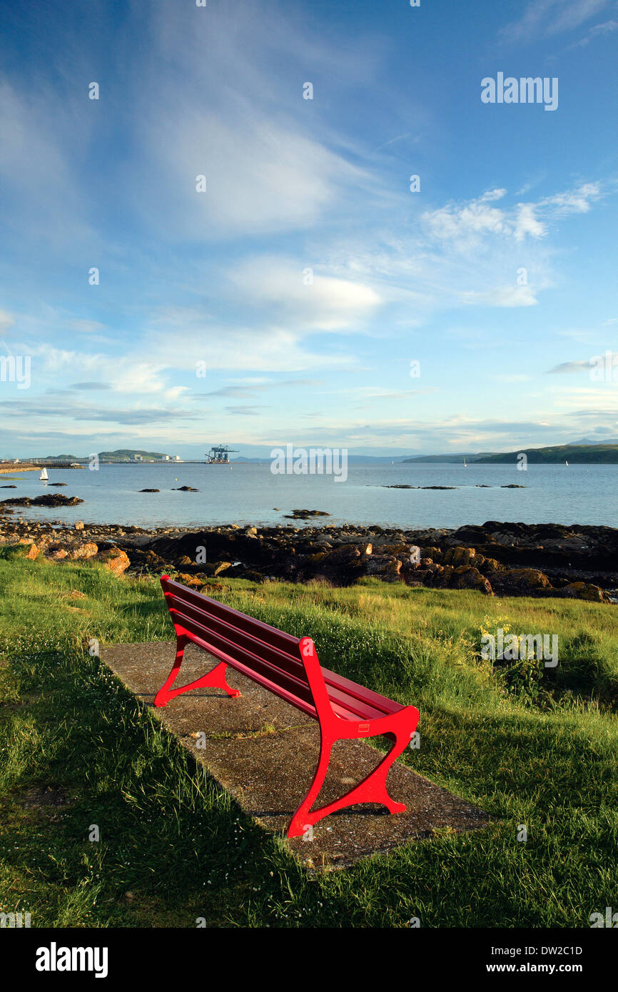 The Firth of Clyde at dusk from The Pencil, Largs, Ayrshire Coastline ...