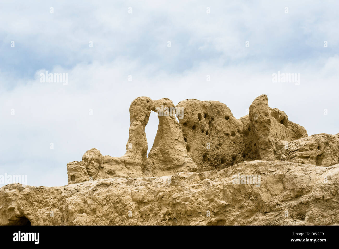 The ruins of Jiaohe ancient city in Xinjiang Turpan City, the world's ...