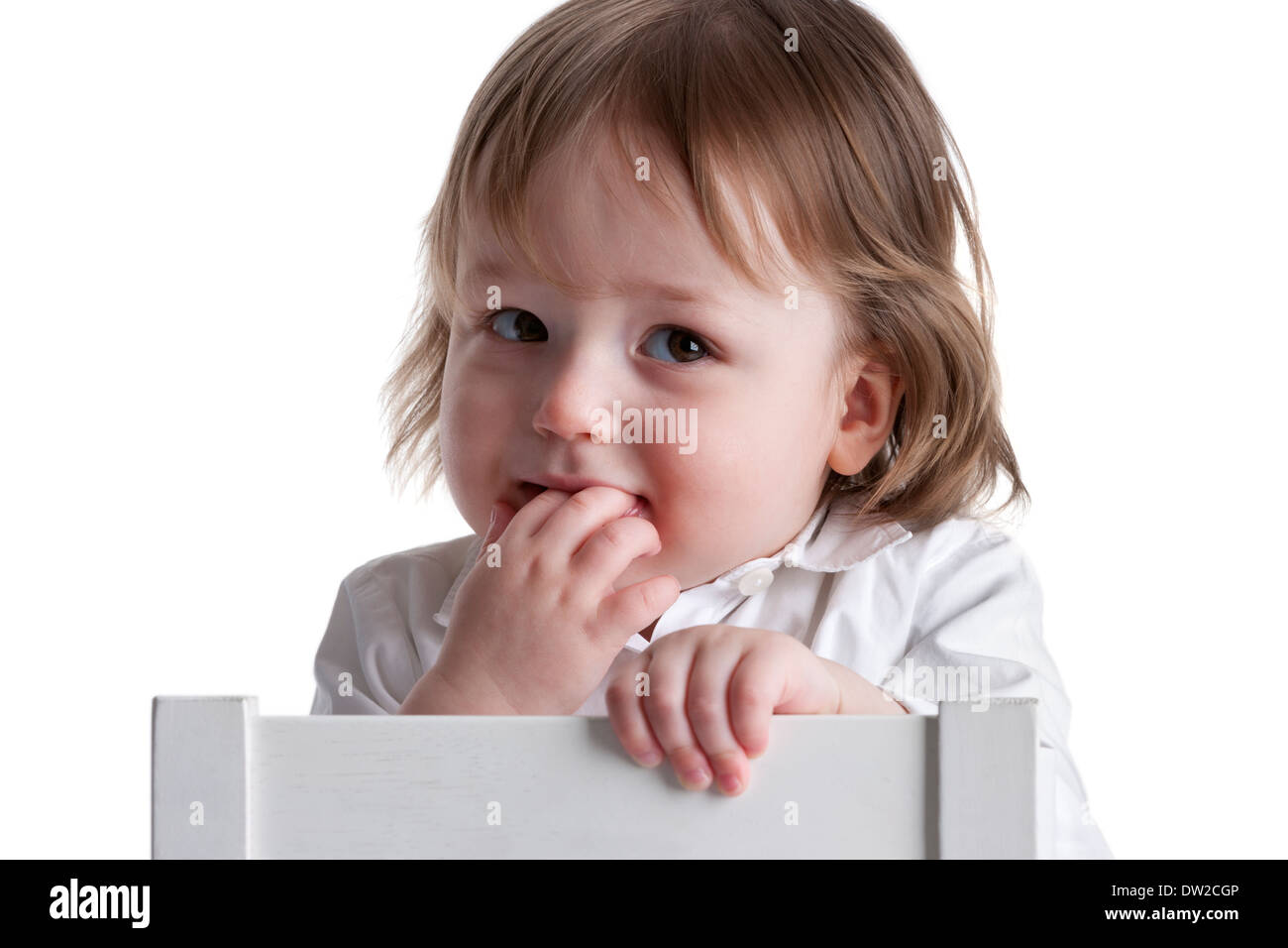 Naughty toddler boy on white background Stock Photo - Alamy
