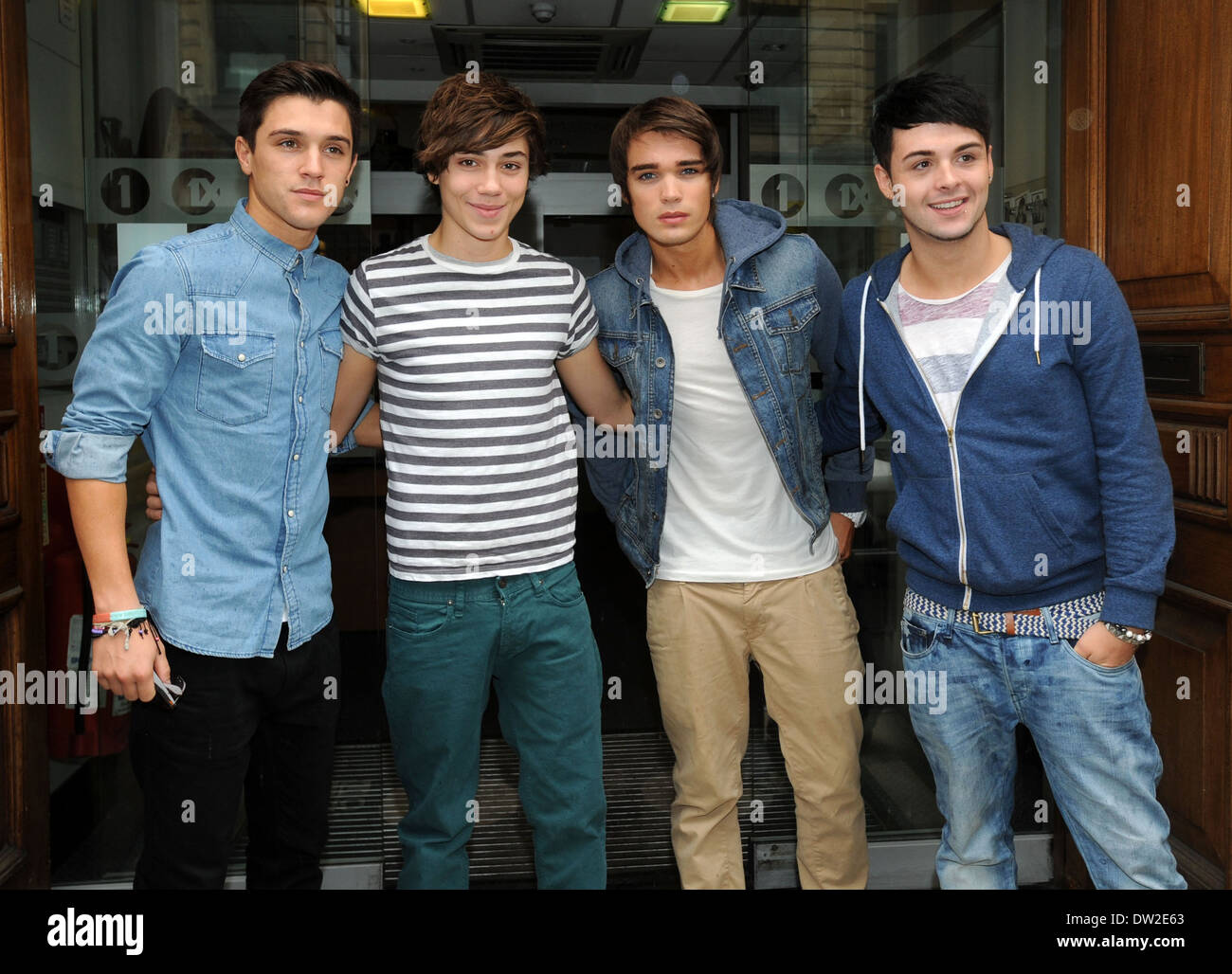 Jamie (JJ) Hamblett, George Shelley, Josh Cuthbert and Jaymi Hensley of ...