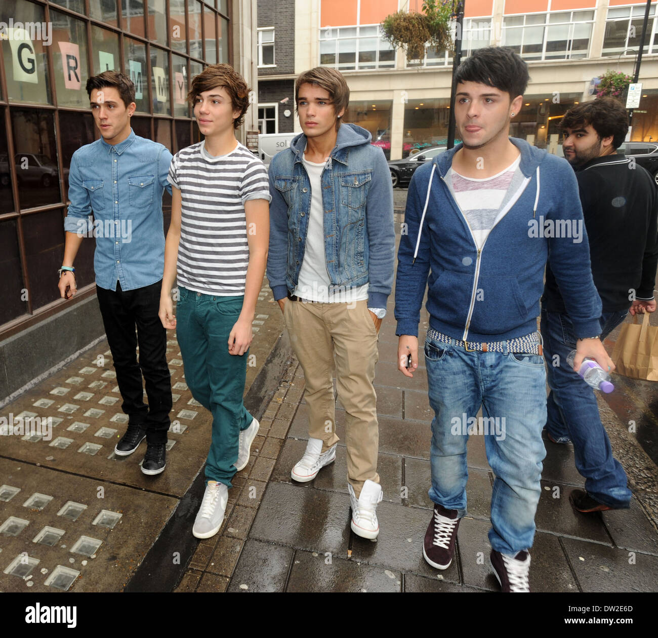 Jamie (JJ) Hamblett, George Shelley, Josh Cuthbert and Jaymi Hensley of ...