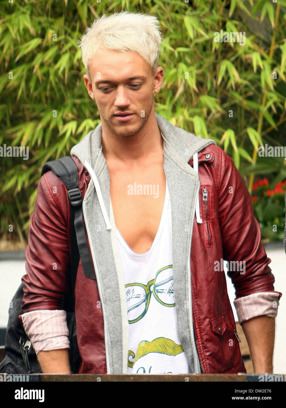 Luke White of Times Red outside the ITV studios London, England - 01.10 ...