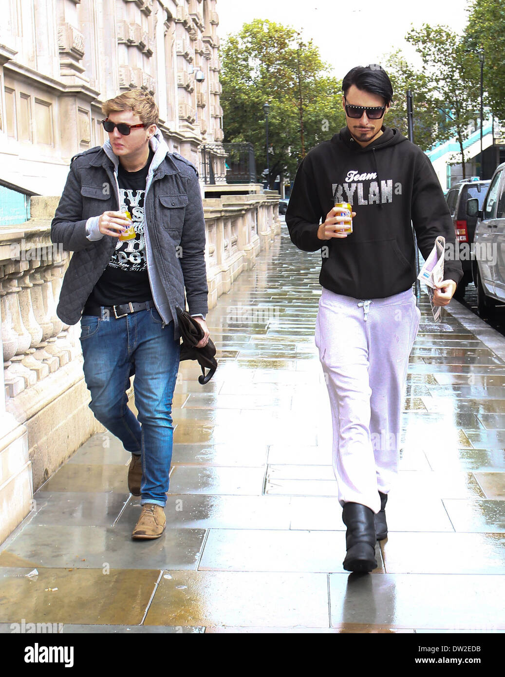 X Factor' contestants James Arthur and Rylan Clark arrive back at their ...