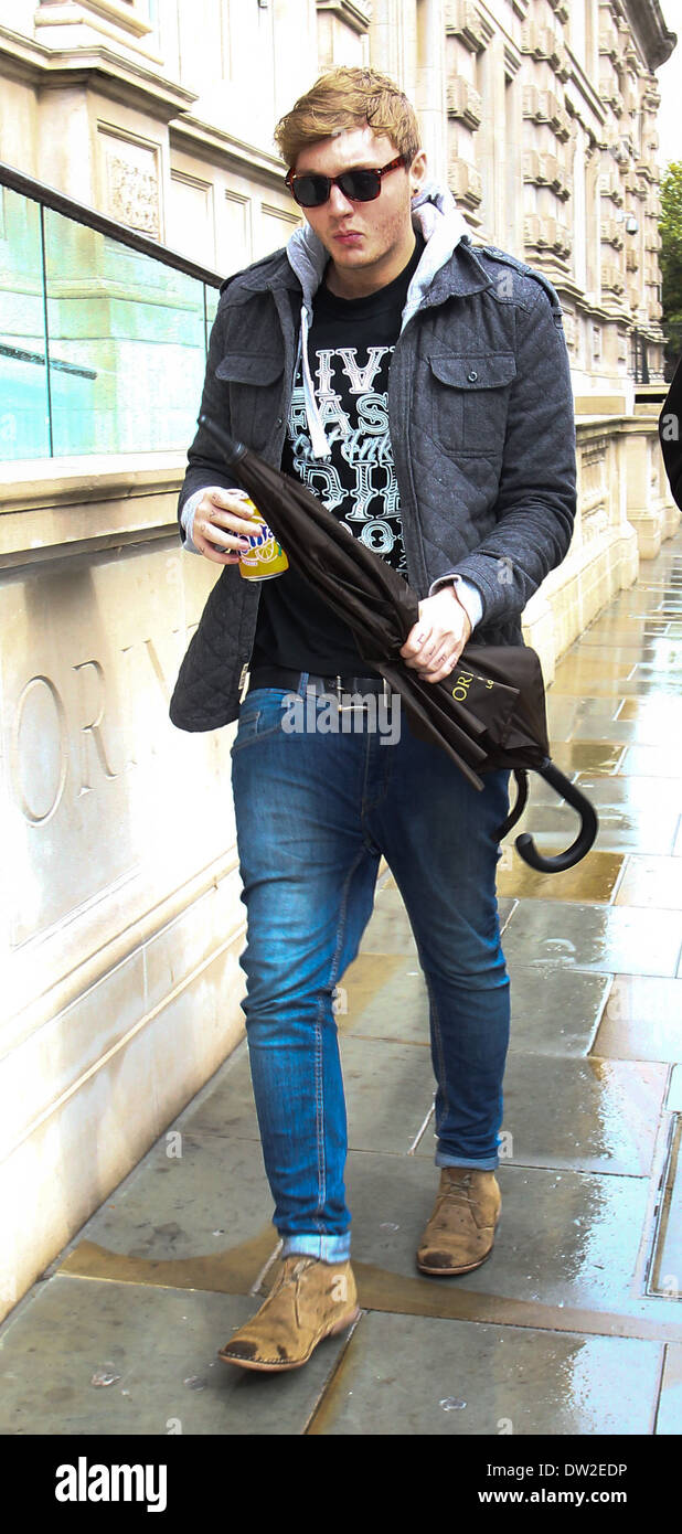 X Factor' contestant James Arthur arrive back at their hotel London ...