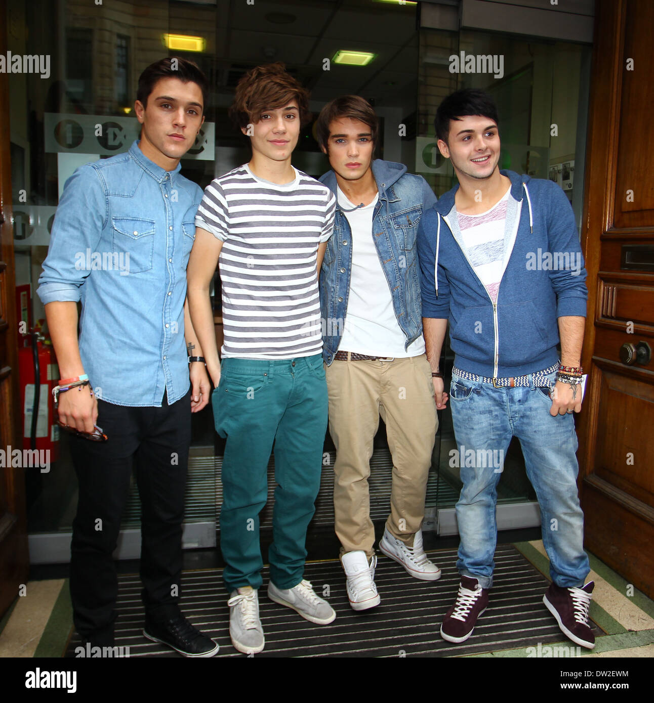 Jamie (JJ) Hamblett, George Shelley, Josh Cuthbert and Jaymi Hensley of ...
