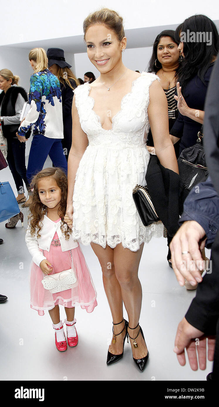 Jennifer Lopez and her daughter Emme Paris Fashion Week Spring/Summer ...
