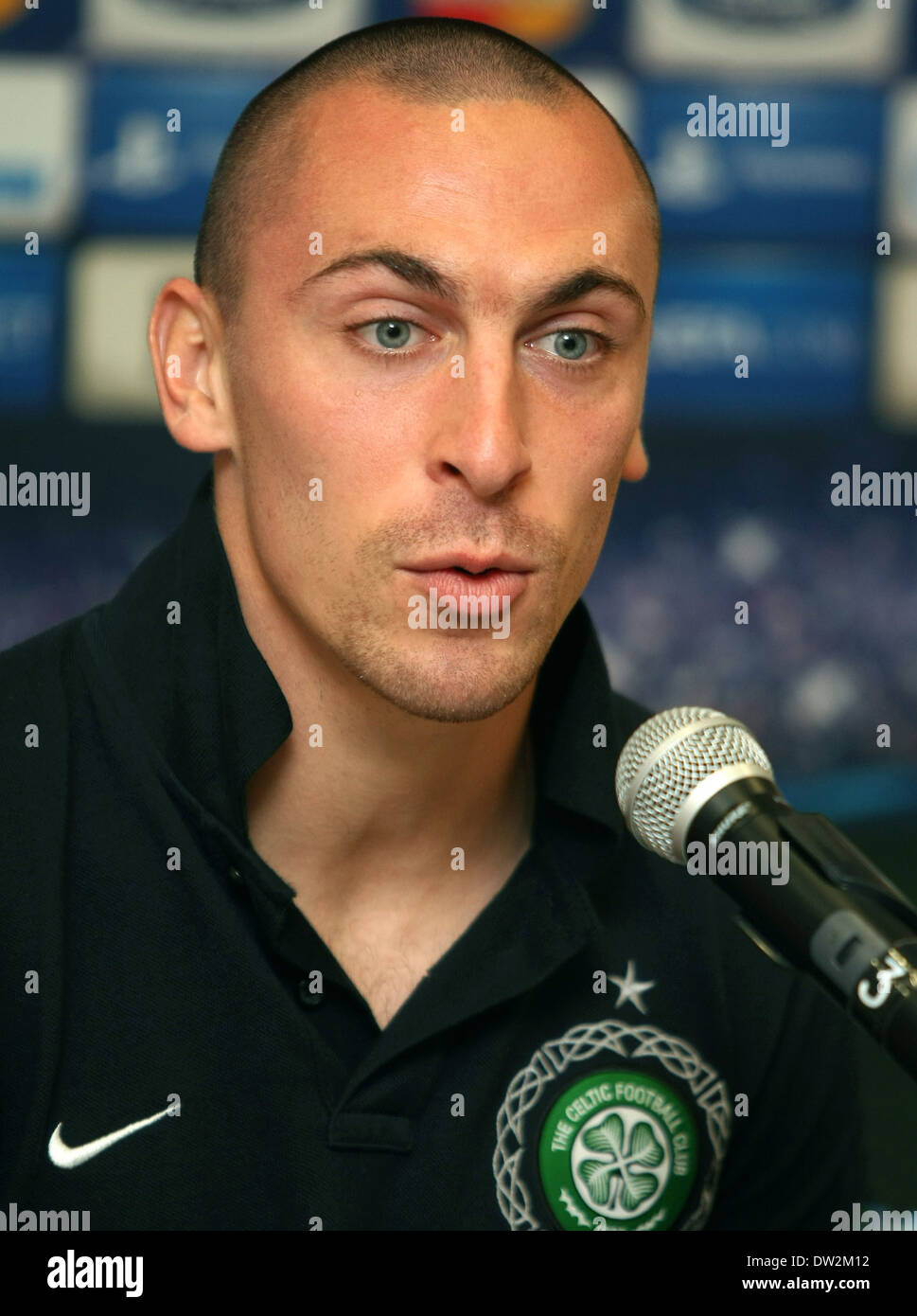 Celtic FC footballer Scott Brown attends a press conference ahead of ...