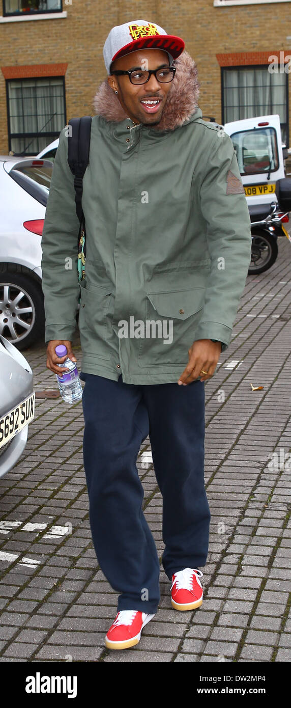 Simeon Dixon of MK1 'X Factor' finalists at the rehearsal studio London ...
