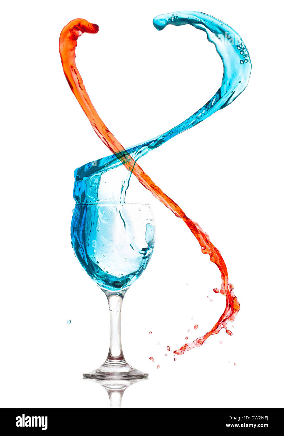 Drink splash on white background. high speed Stock Photo - Alamy