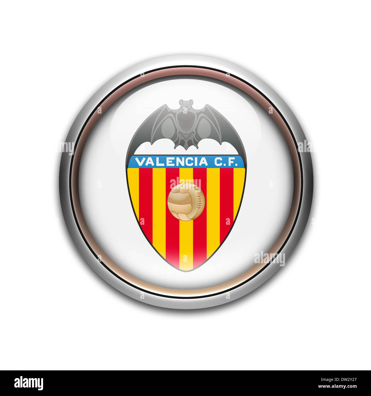 Valencia C.F. logo icon symbol flag emblem Stock Photo - Alamy