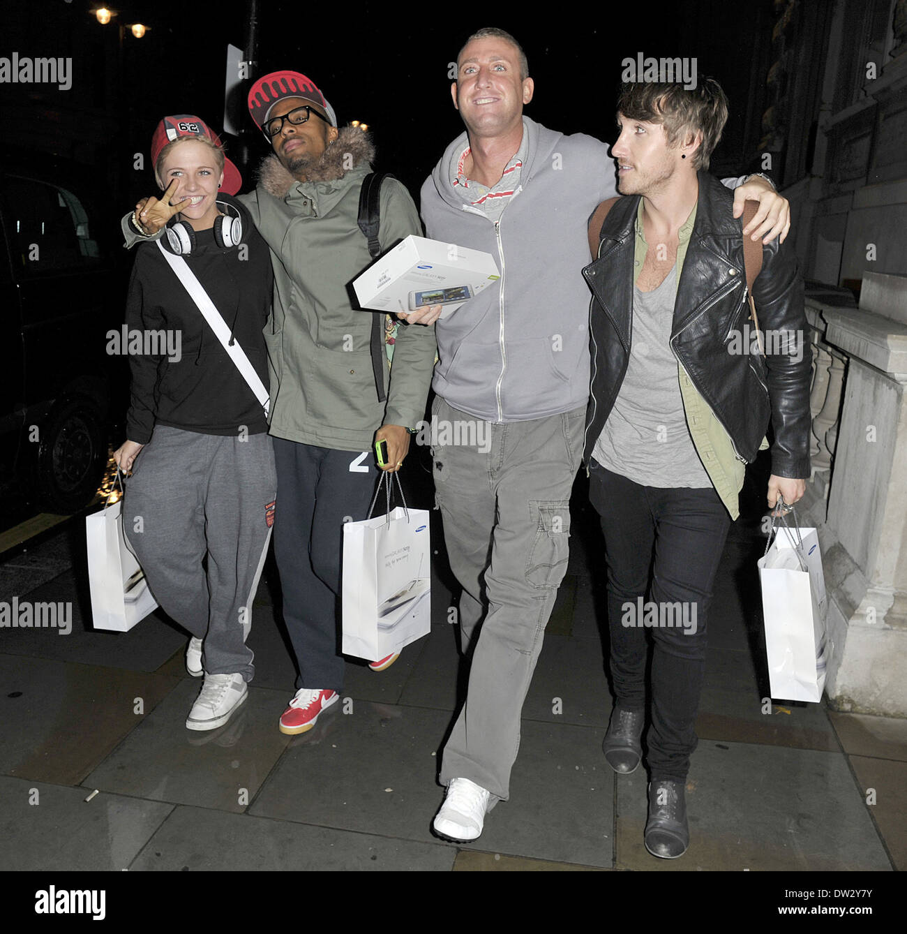 Adam Burridge and Christopher Maloney with Simeon Dixon and Charlotte ...