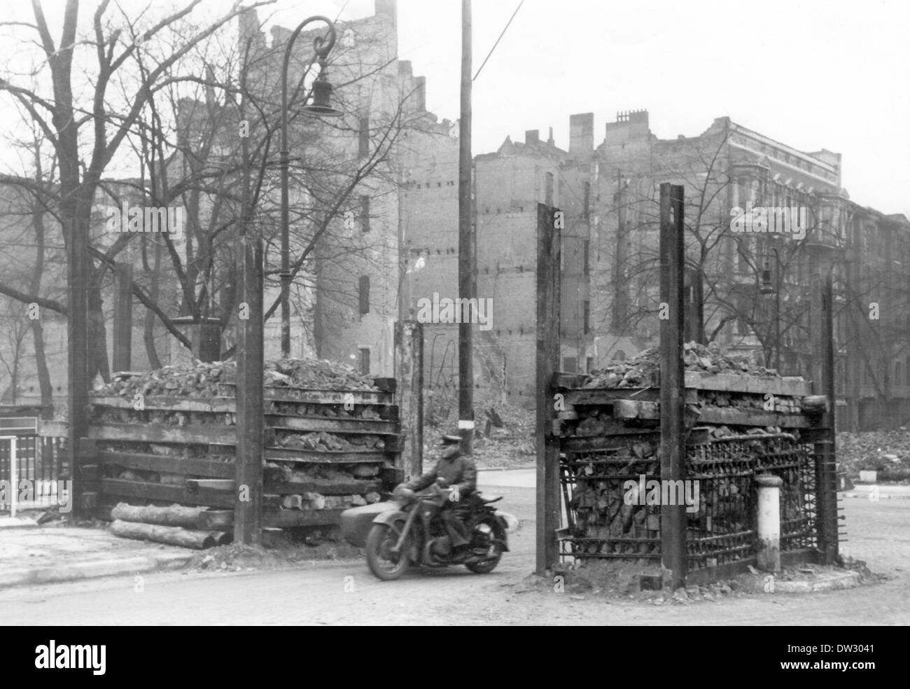 Dragon's teeth are employed by German Volkssturm units to defend the ...