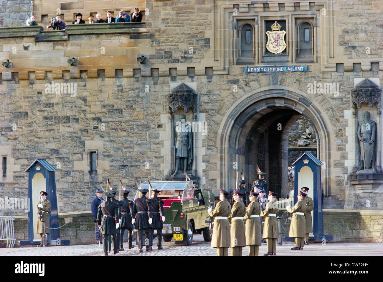 The Stone of Destiny (Stone of Scone) on the Esplanade at Edinburgh ...