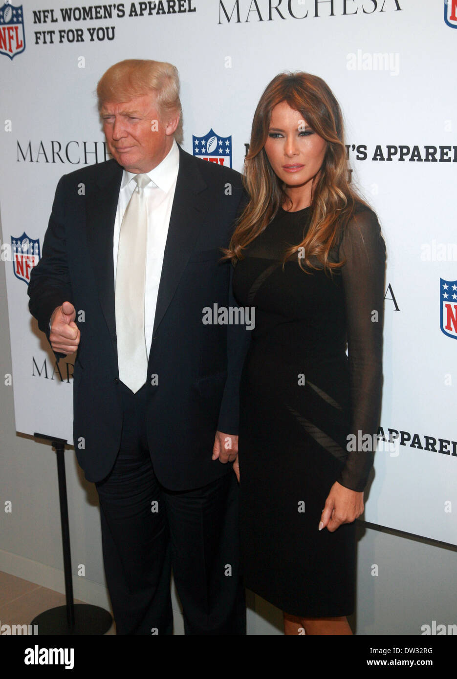 Donald Trump and Melania Trump attends the NFL & Vogue Celebrate NFL ...