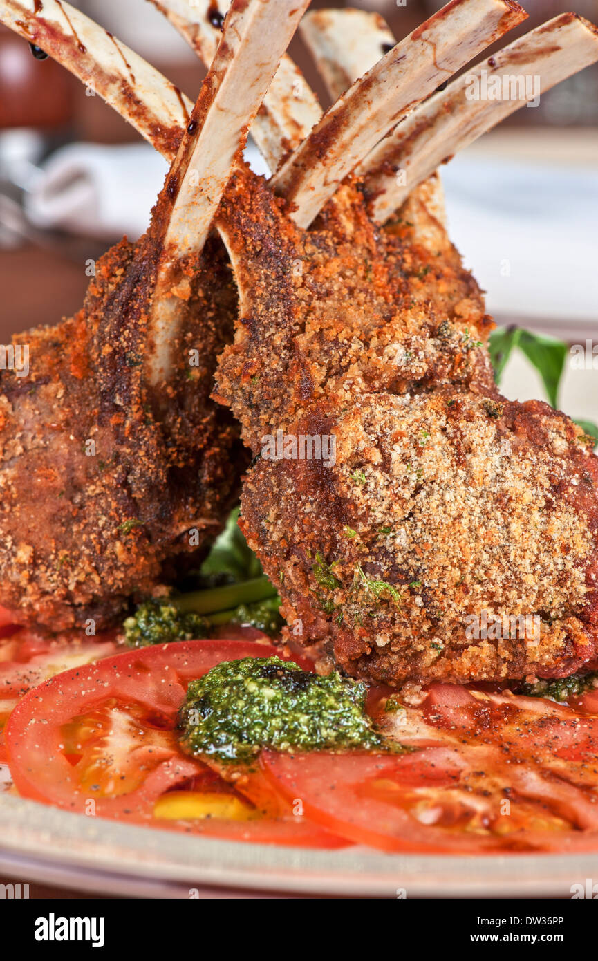 roasted lamb rib Stock Photo - Alamy