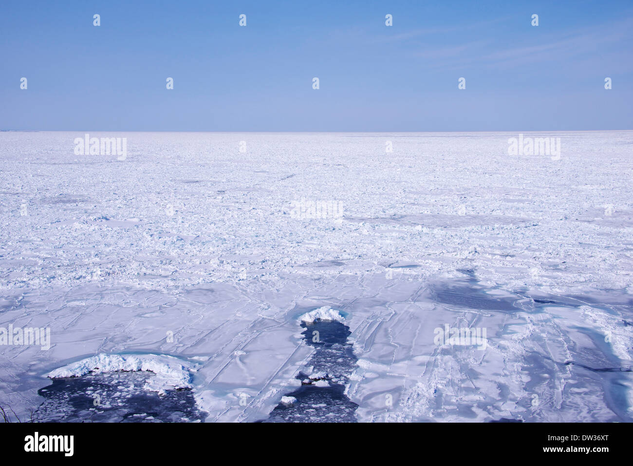 Drift ice, Hokkaido Stock Photo - Alamy