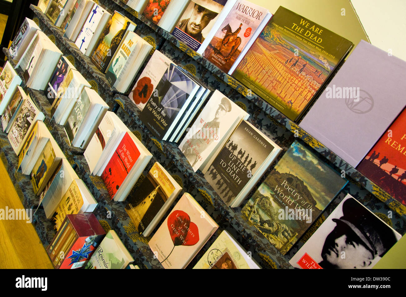 Display of books about the First World War on display at a Waterstones ...