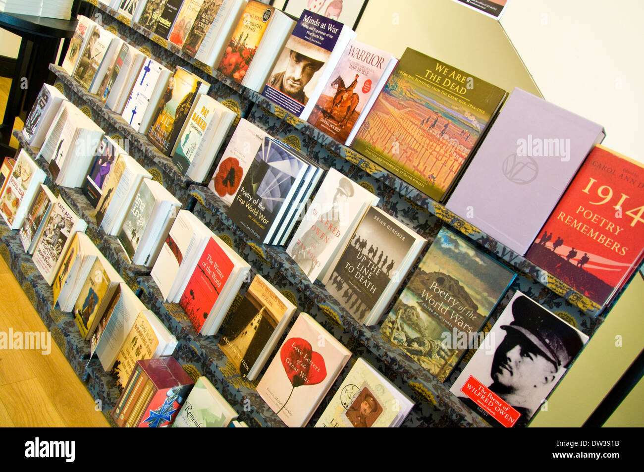 Display of books about the First World War on display at a Waterstones ...