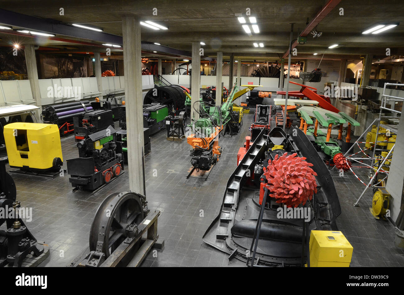 Bochum, Germany. 21st Feb, 2014. Mining machines are on display at the ...