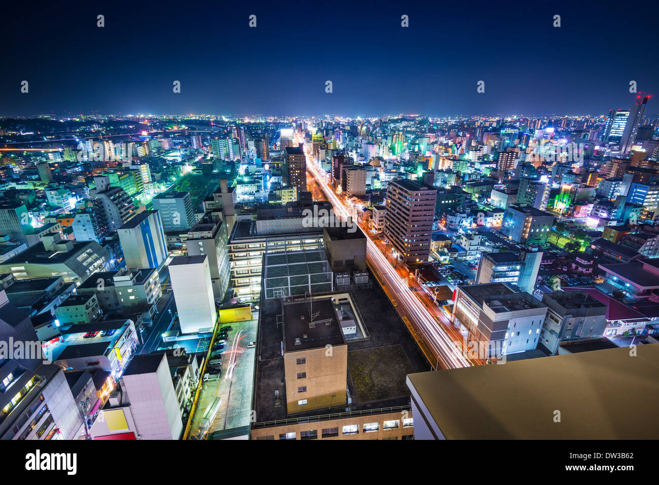 Okayama, Japan at downtown kita-ku Stock Photo - Alamy