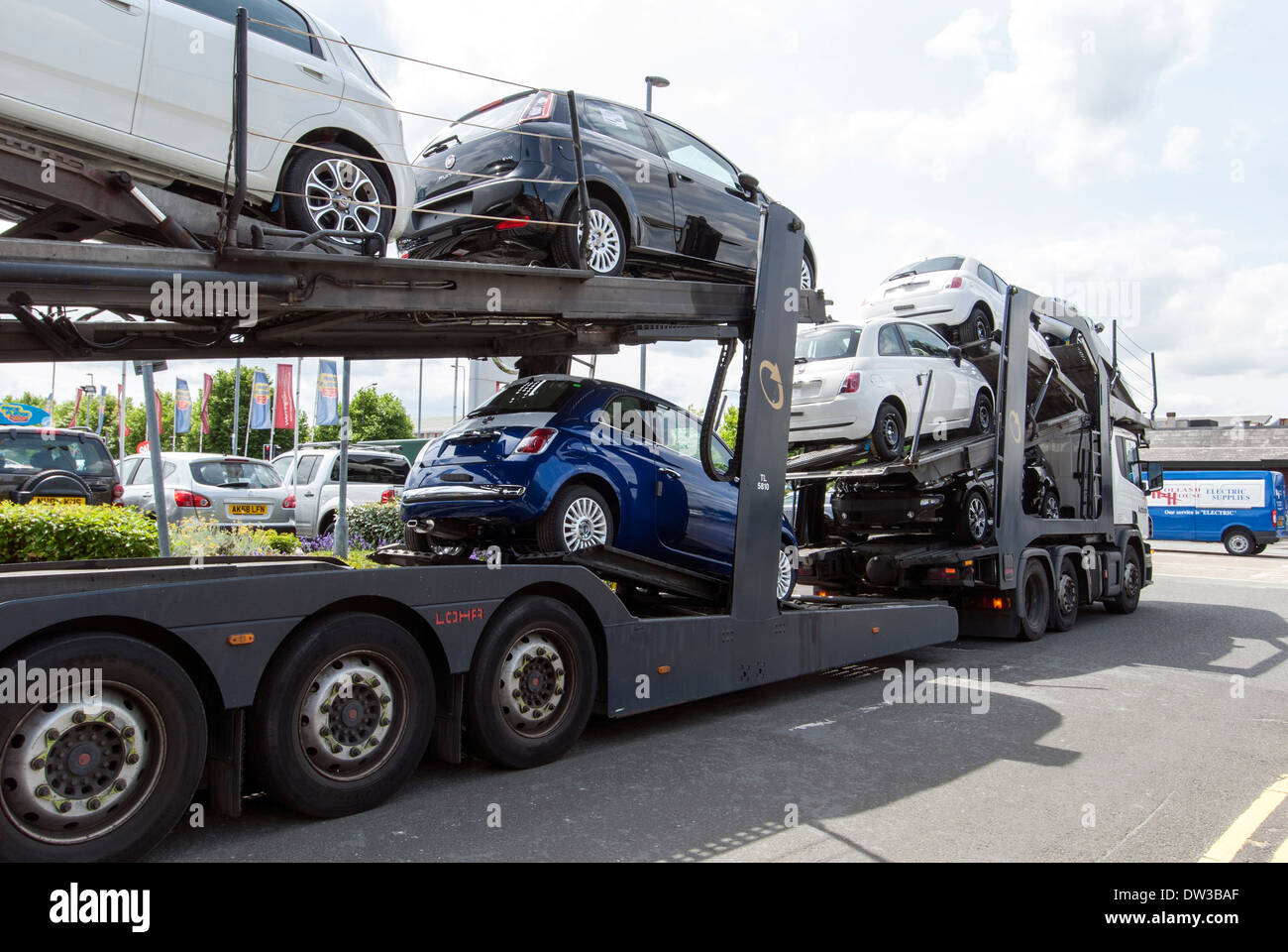 Scania car transporter hi-res stock photography and images - Alamy