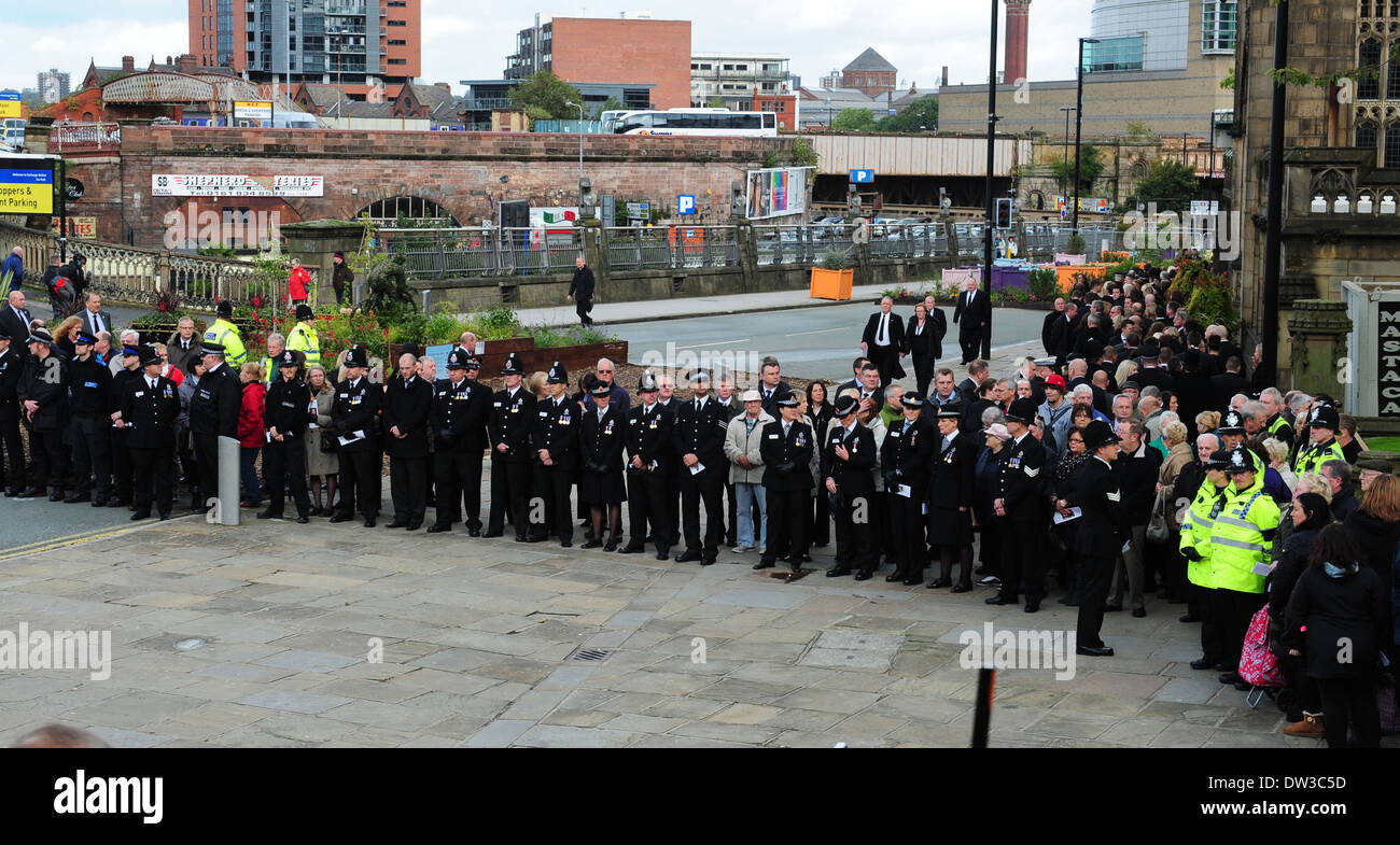 Atmosphere The funeral of PC Nicola Hughes at Manchester Cathedral ...